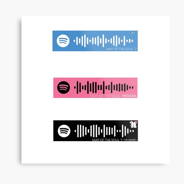"Map of the Soul BTS Spotify Code Sticker" Metal Print by TLCshop99 ...