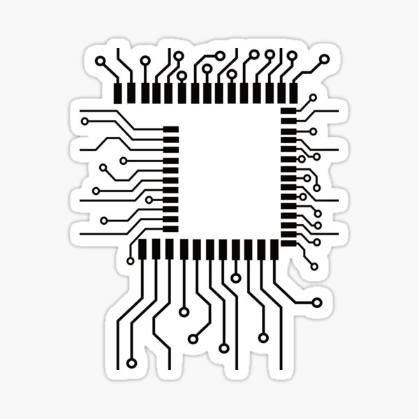 "Motherboard All Over" Sticker by The-T-For-Ts | Redbubble