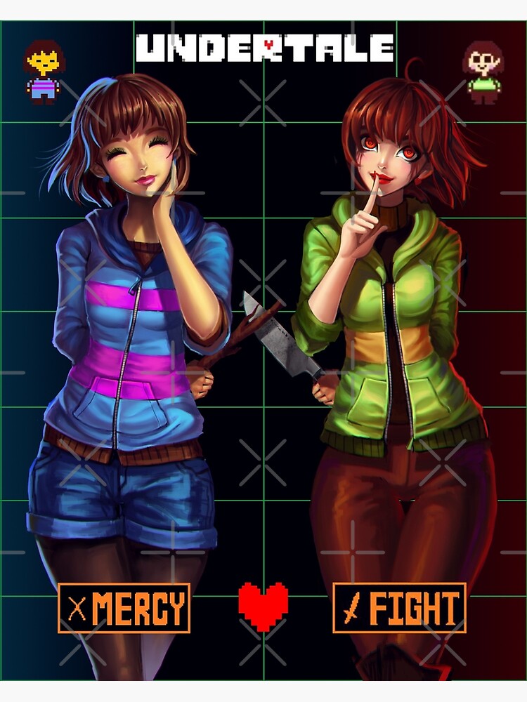 "Undertale Mercy or Fight" Poster by Puddingzz | Redbubble