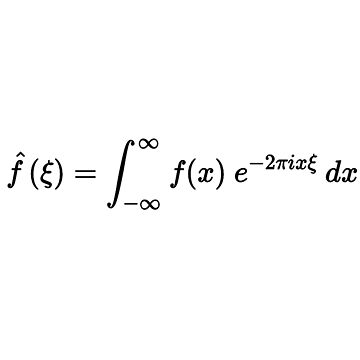 "fourier transform equation, calculus and math" Sticker for Sale by ...