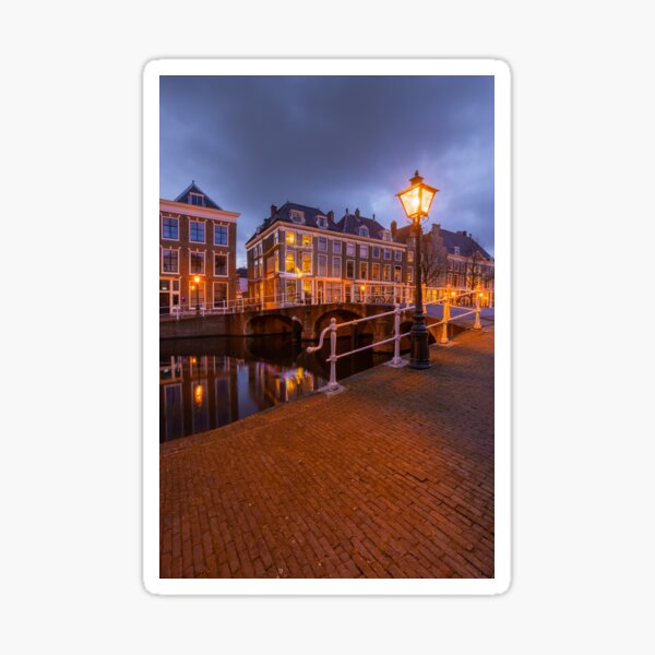"Leiden in the evening" Sticker for Sale by michieldros | Redbubble