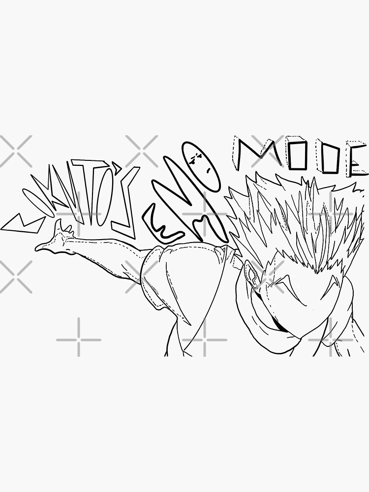 "Bokuto's Emo Mode (Outline)" Sticker for Sale by che-art | Redbubble