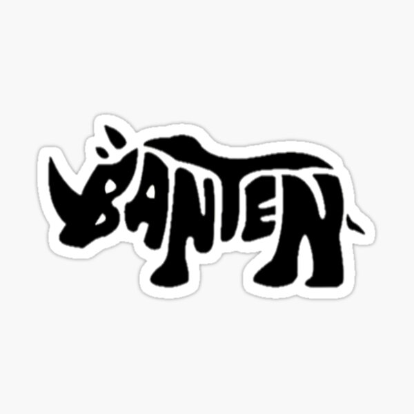 "Badak banten Indonesia original" Sticker by Denidolken | Redbubble