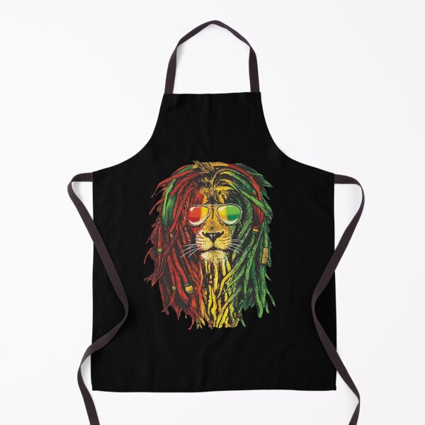 "Rasta Lion Art for Reggae Lover" Apron for Sale by MYZAK HRM | Redbubble