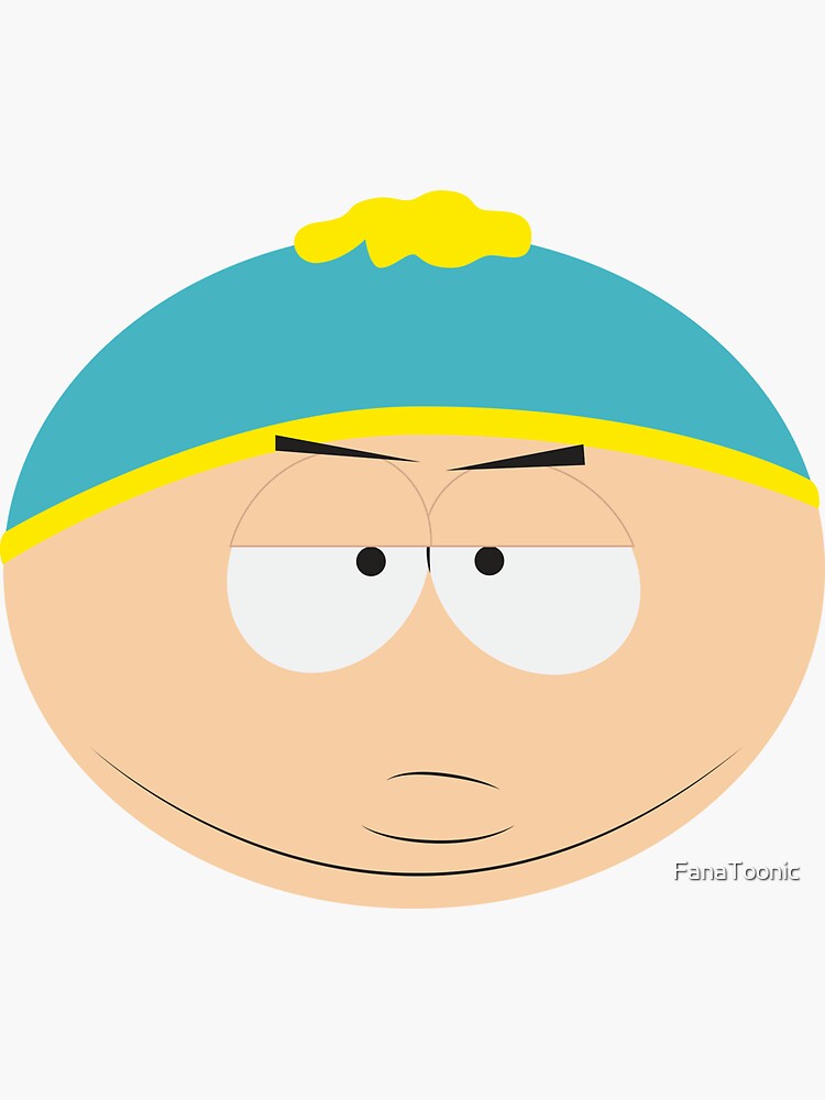 "South Park Eric Cartman Bored Face" Sticker for Sale by FanaToonic ...