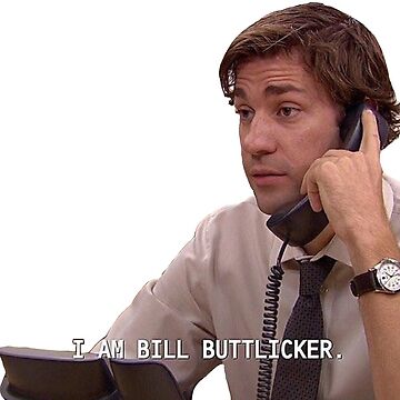 "The Office Bill Buttlicker" Sticker for Sale by abbycravens | Redbubble