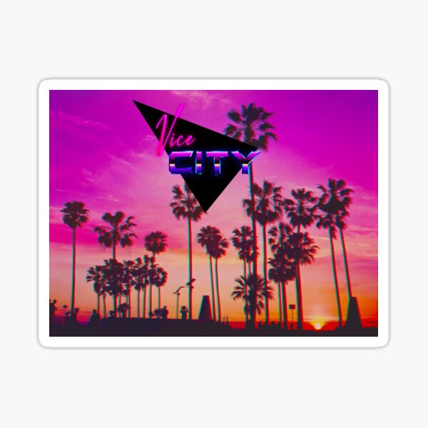 "MIAMI VICE CITY" Sticker for Sale by StudioNansen | Redbubble