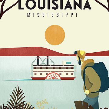 "Louisiana vintage travel poster" Poster for Sale by Omar Escalante ...