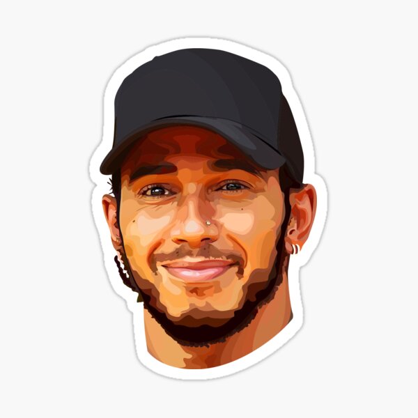 "Lewis Hamilton Vector Illustration" Sticker by AlfredDesigns | Redbubble