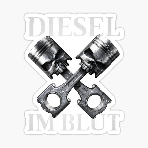"Diesel In The Blood Skull Pistons" Sticker for Sale by FD-Design ...