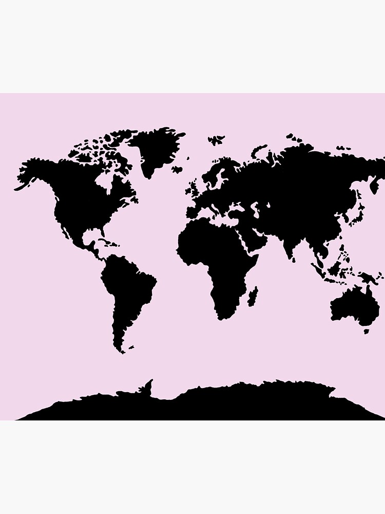 "Pink world map" Sticker by Saraphina18 | Redbubble