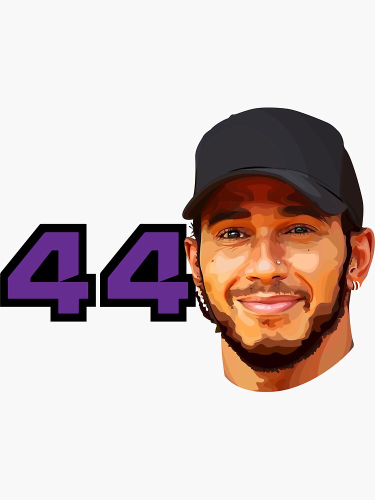 "Lewis Hamilton 44 - Vector Illustration" Sticker for Sale by ...