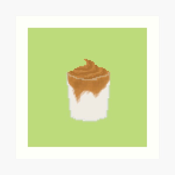 "Dalgona coffee pixel art" Art Print by tifft | Redbubble
