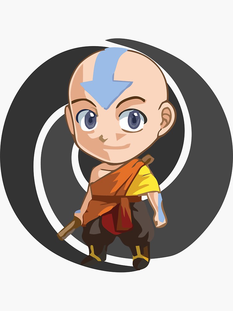 "Aang Chibi" Sticker for Sale by Animos | Redbubble