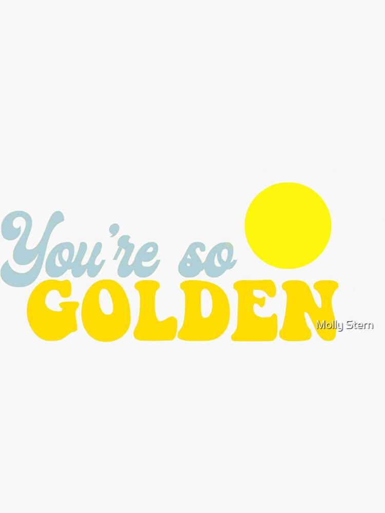 "Harry Styles Golden Lyrics" Sticker for Sale by mollyslays | Redbubble