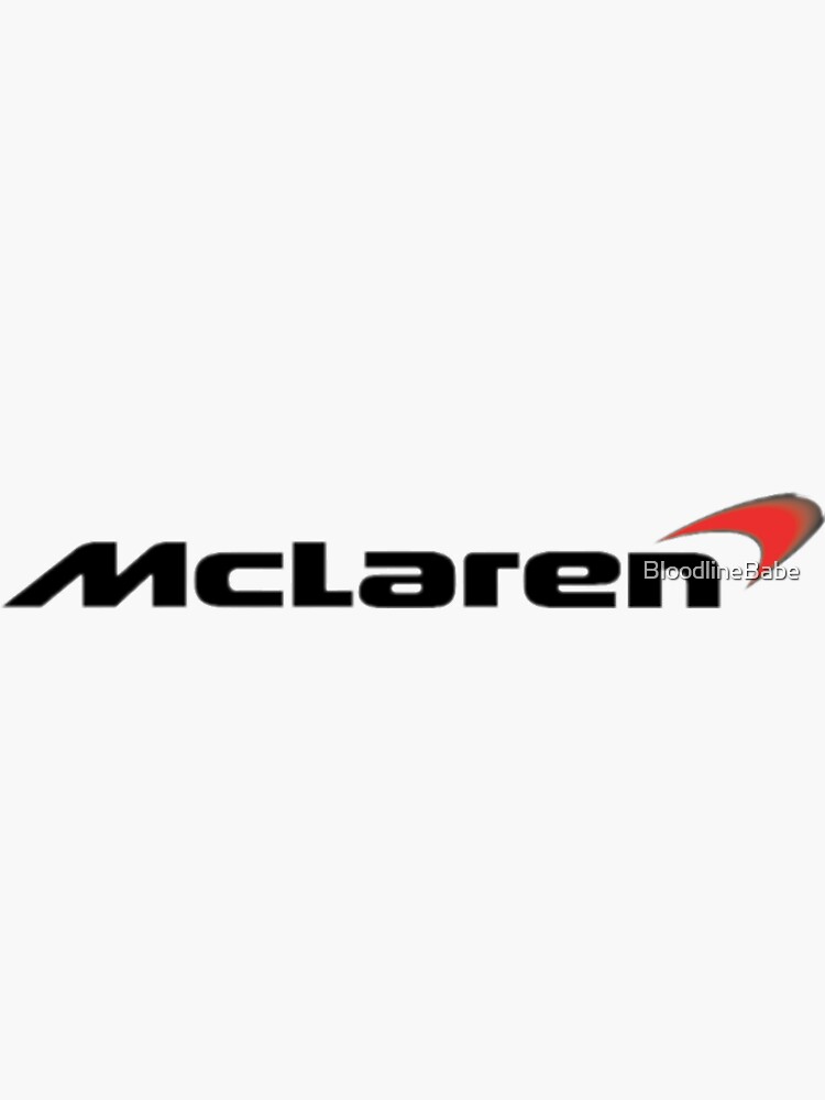 "McLaren emblem logo " Sticker for Sale by BloodlineBabe | Redbubble