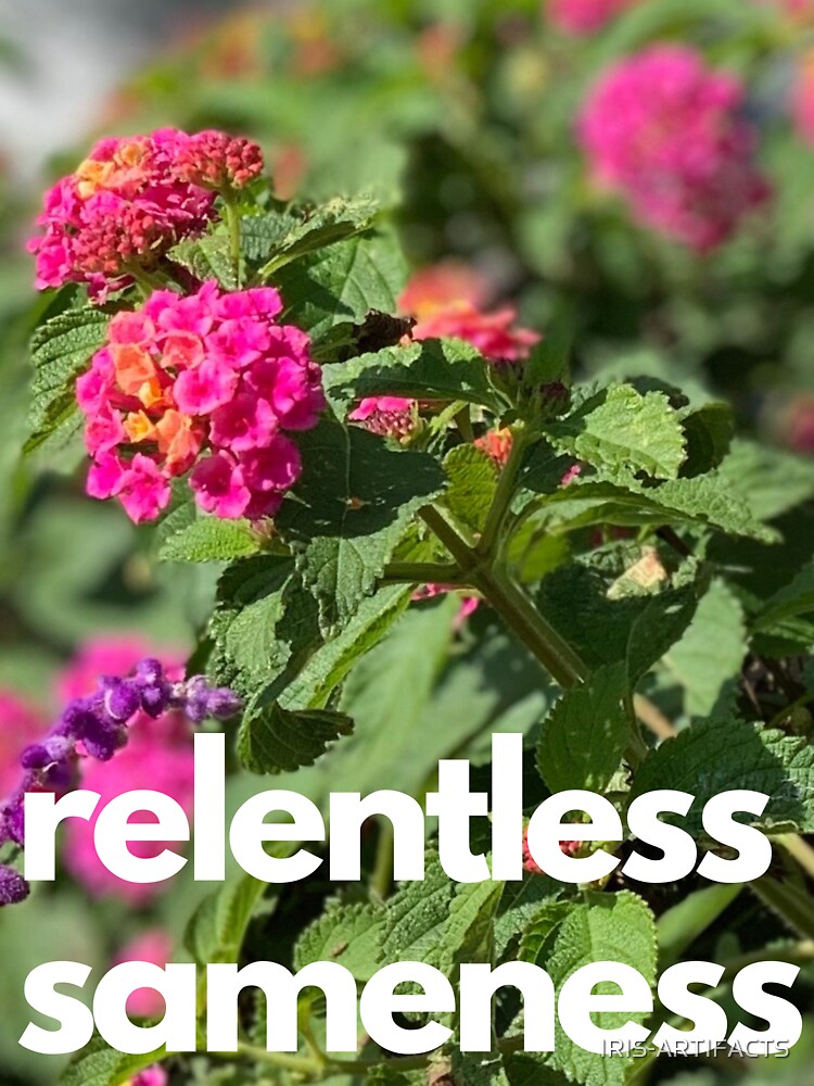 "Relentless Sameness Pink & Green Floral " Sticker for Sale by IRIS ...