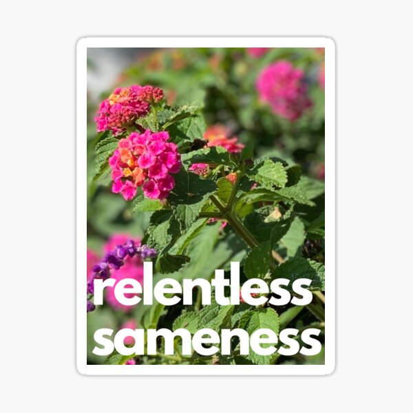"Relentless Sameness Pink & Green Floral " Sticker for Sale by IRIS ...