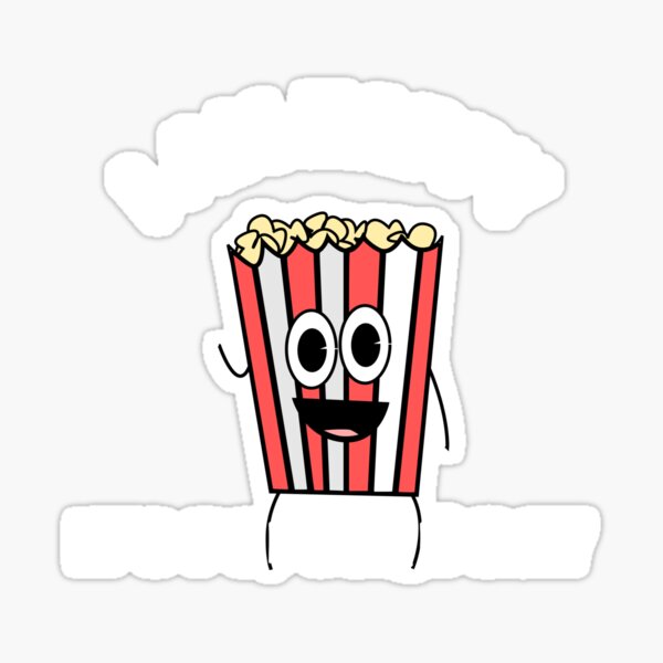 "Popcorn Day - I Love Popcorn" Sticker for Sale by PrintexDesigns ...