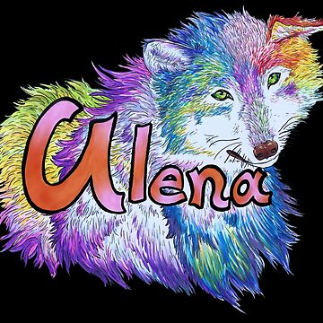 "Alena Name Art" Sticker for Sale by AvalonUnmuzzled | Redbubble