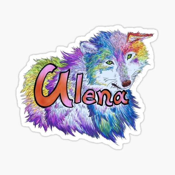 "Alena Name Art" Sticker for Sale by AvalonUnmuzzled | Redbubble
