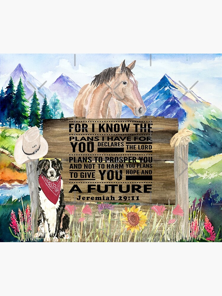 "Country and Ranch Bible verse Jeremiah 29:11" Photographic Print by ...