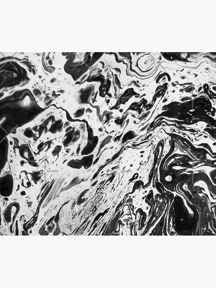 "Hydro Dipped Black and White Drip" Sticker by ArtRoomOregon | Redbubble