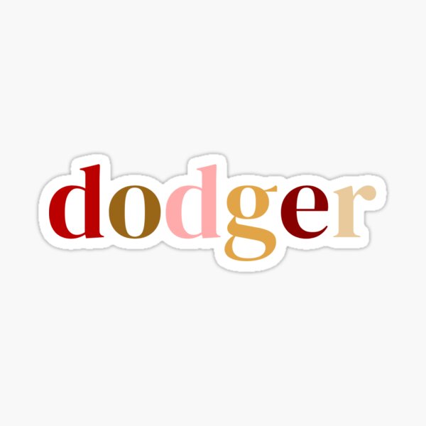 "Multicolored Dodger" Sticker by krettino | Redbubble
