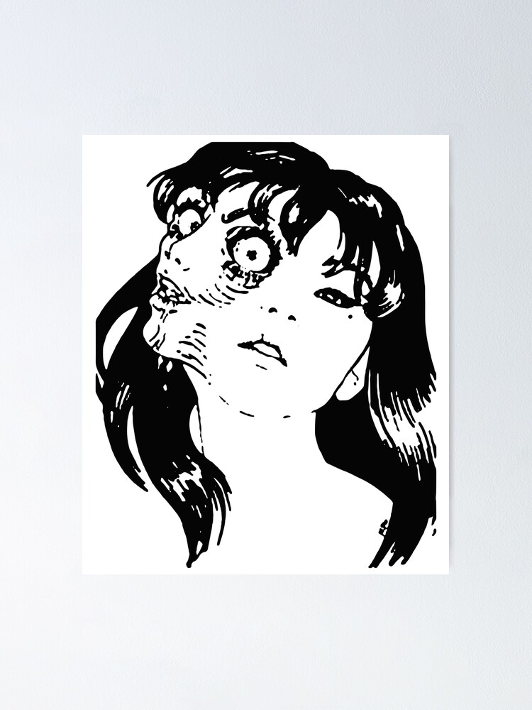 "Horror Tomie Face Junji Ito Manga" Poster by KatyDavid8 | Redbubble