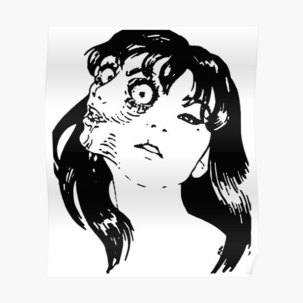 "Horror Tomie Face Junji Ito Manga" Poster by KatyDavid8 | Redbubble