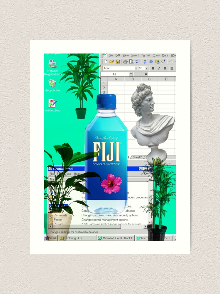"Fiji water Vaporwave" Art Print by CrisPuga | Redbubble