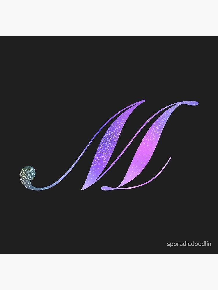 "Monogram Galaxy Cursive Letter M" Poster for Sale by sporadicdoodlin ...
