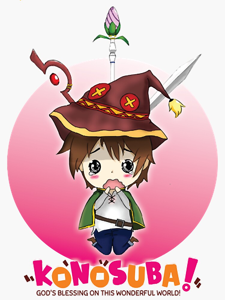 Pegatina «Chibi Satou Kazuma Konosuba» de oneillmoriah | Redbubble