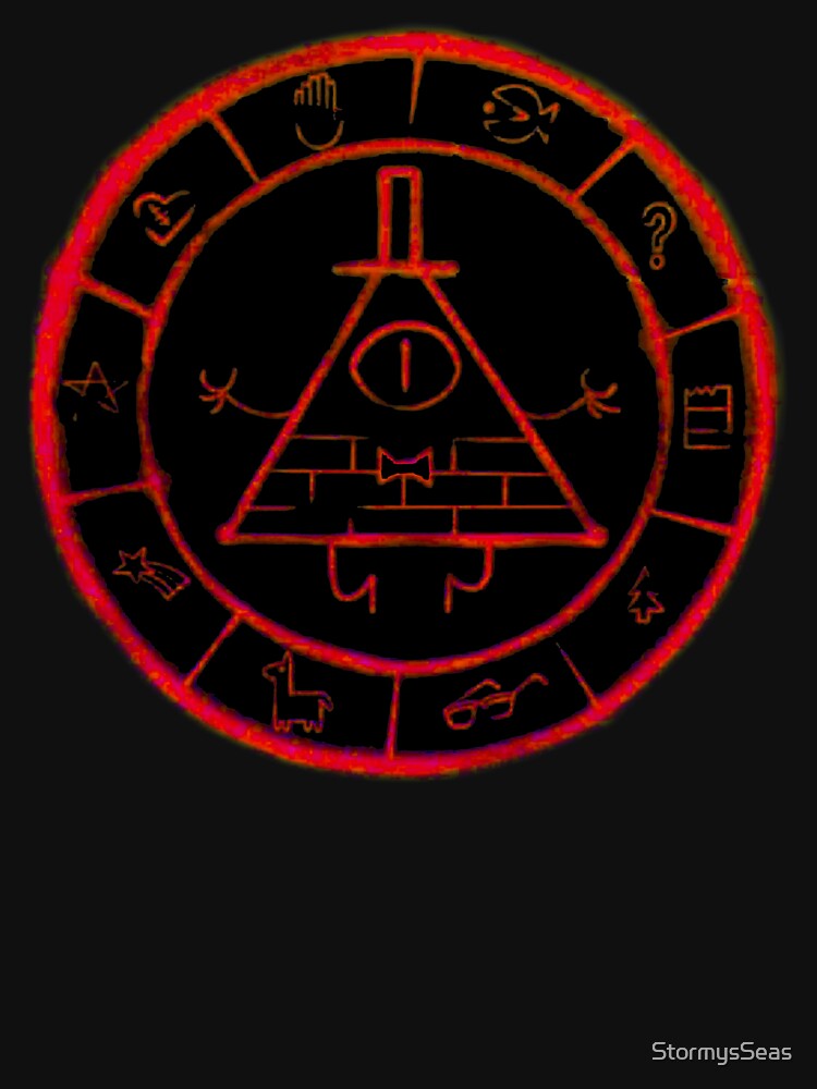 "Bill Cipher Zodiac in Red" T-shirt for Sale by StormysSeas | Redbubble ...
