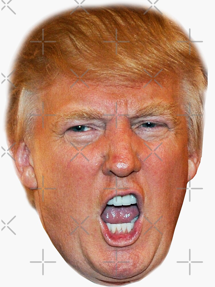 "Angry Trump Head" Sticker for Sale by popdesigner | Redbubble