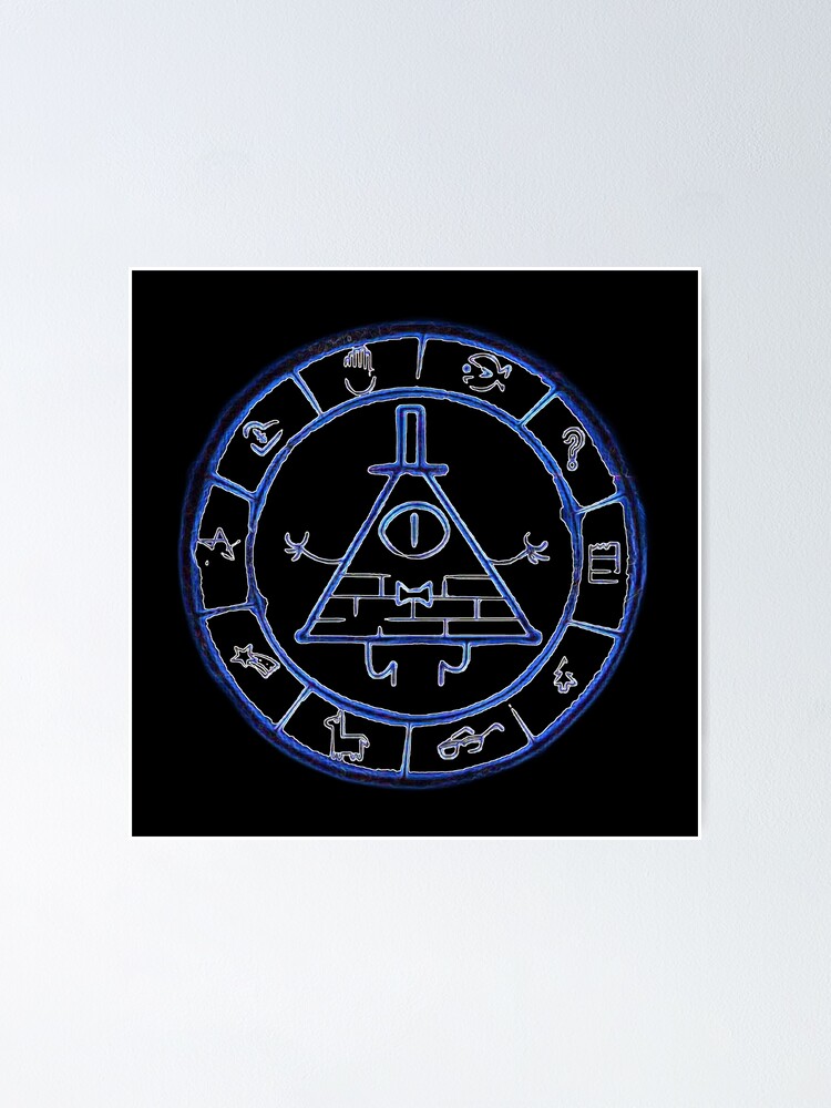 "Bill Cipher Zodiac in Blue" Poster for Sale by StormysSeas | Redbubble