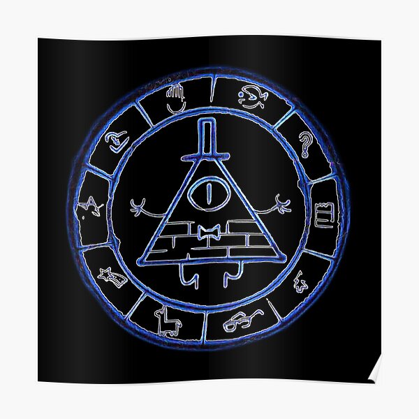 "Bill Cipher Zodiac in Blue" Poster by StormysSeas | Redbubble