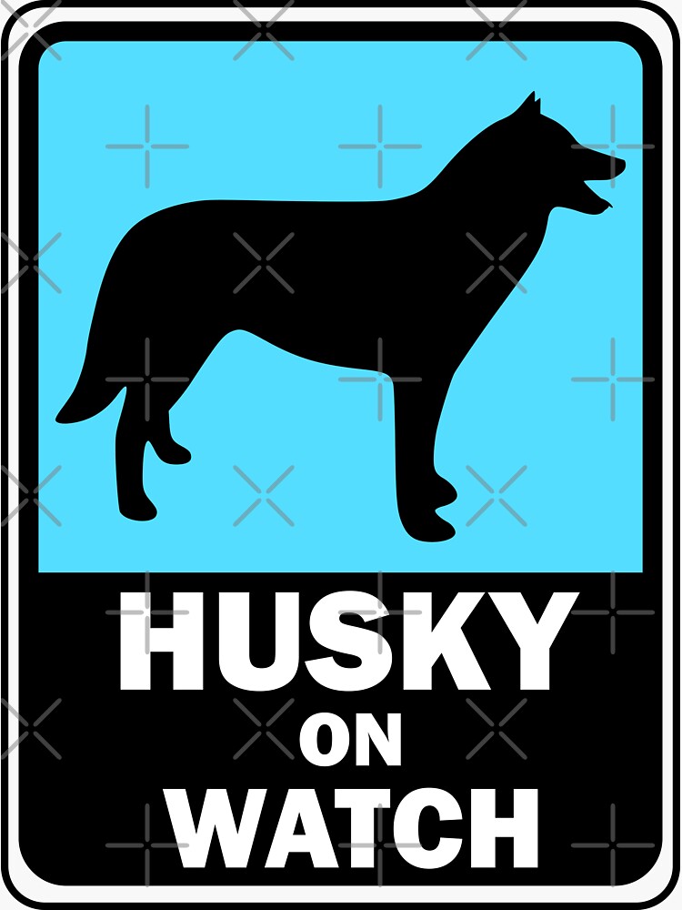 "Husky on watch" Sticker for Sale by Forever-Design | Redbubble