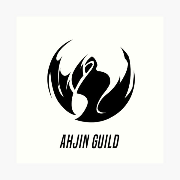 "Solo Leveling - Ahjin Guild Logo Black" Art Print for Sale by AmyLohma ...