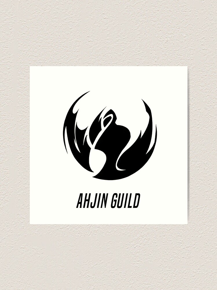 "Solo Leveling - Ahjin Guild Logo Black" Art Print for Sale by AmyLohma ...