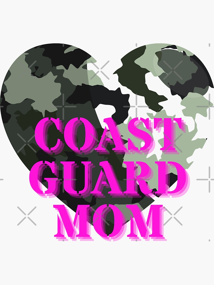 "COAST GUARD MOM" Sticker for Sale by blm-bsc | Redbubble