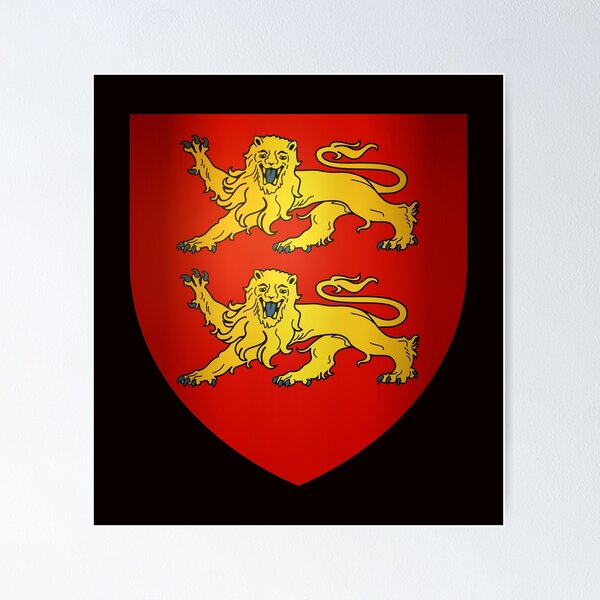 "NORMANDY FRANCE COAT OF ARMS FLAG" Poster for Sale by enigmaticone ...