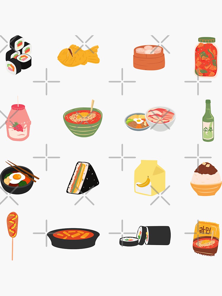 "Asian Food Sticker Pack" Sticker for Sale by yumiso | Redbubble