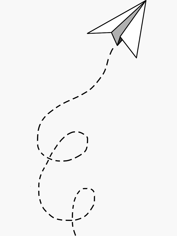 "paper airplane - white" Sticker for Sale by mkb1520 | Redbubble