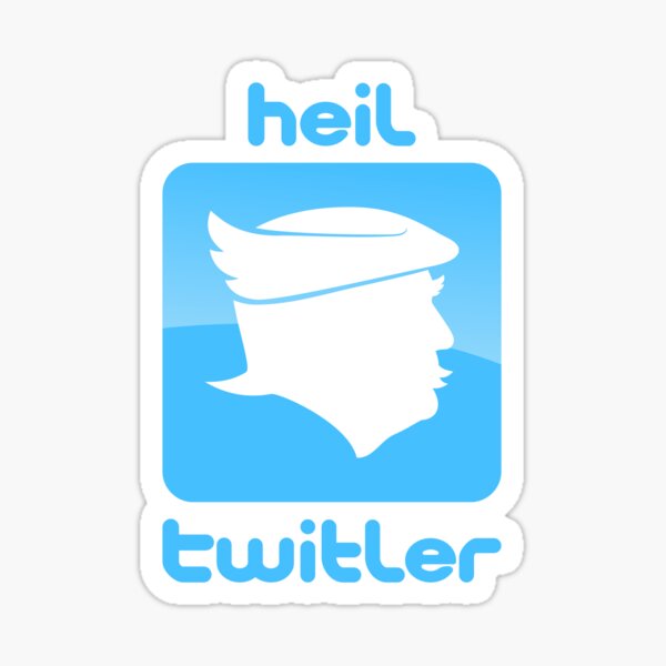 "Heil Twitler!" Sticker for Sale by andabelart | Redbubble