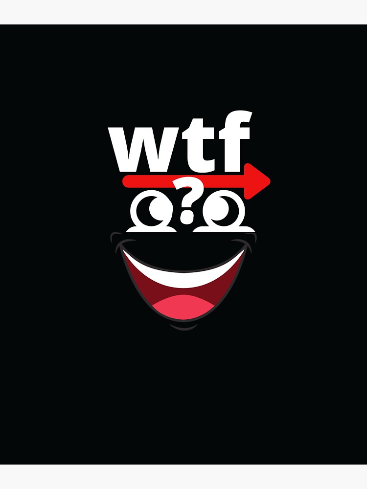 "WTF LAUGHING FACE " Sticker for Sale by Flirt-Teez | Redbubble