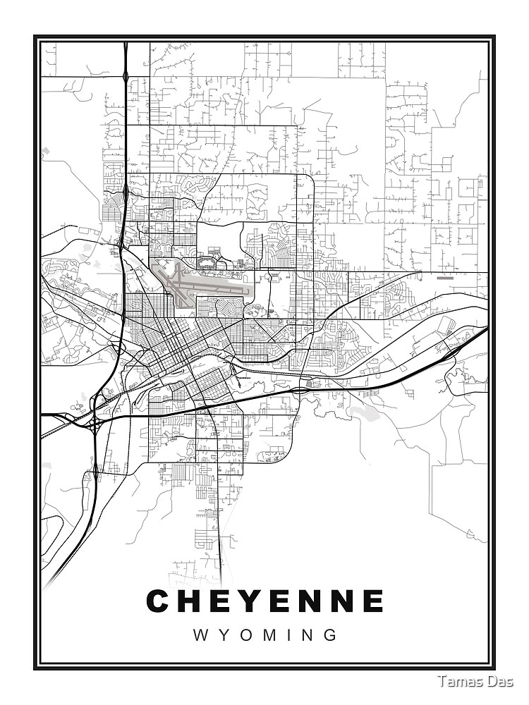 "Cheyenne Map" Poster for Sale by sibudas | Redbubble