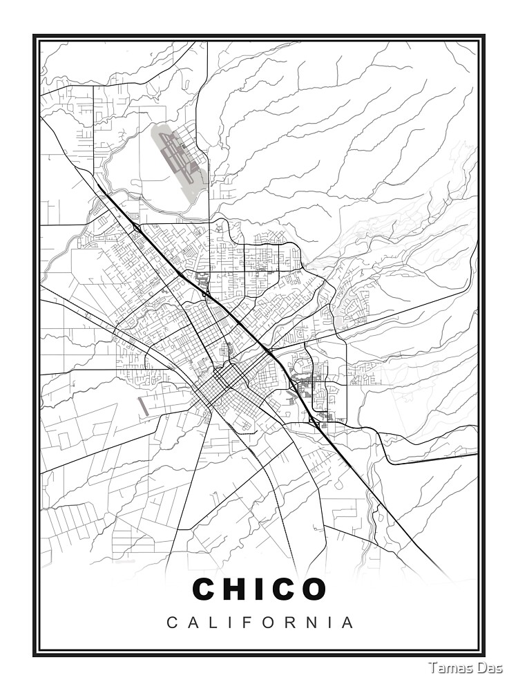 "Chico Map" Sticker for Sale by sibudas | Redbubble