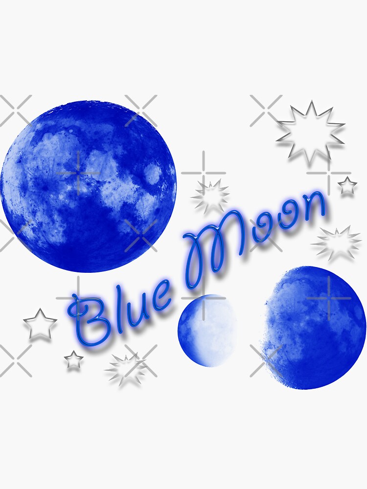 "Blue Moon" Sticker for Sale by CarolM | Redbubble