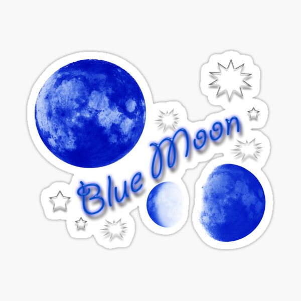 "Blue Moon" Sticker for Sale by CarolM | Redbubble